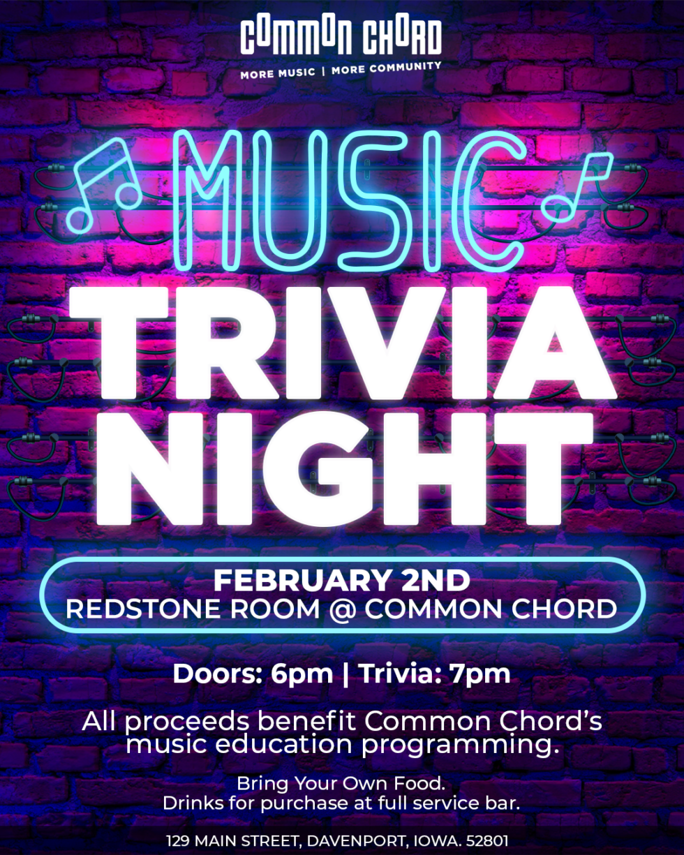 Music Trivia Night in the Redstone Room at Common Chord - Common Chord